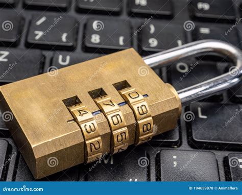 Lock With Number Code On Keyboard Stock Photo Image Of Email Identity 194639878