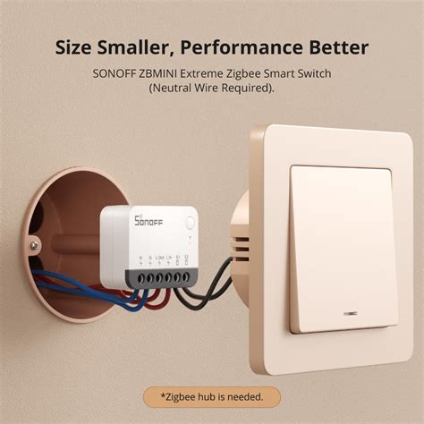 SONOFF ZBMINIR Extreme Zigbee Smart Switch Detach Relay External Switch Remote Control Via