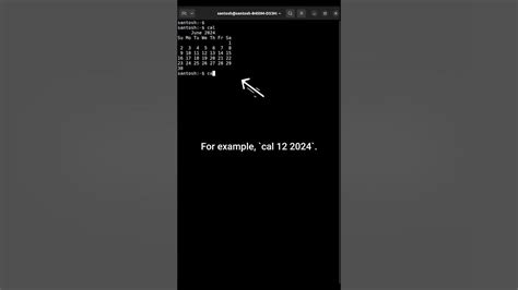 Learn Unix Cal Command In 60 Seconds Unix Commands For Beginners