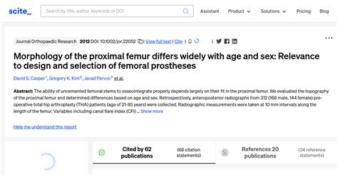 Morphology Of The Proximal Femur Differs Widely With Age And Sex
