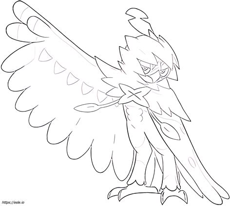 Decidueye Pokémon Coloring Page