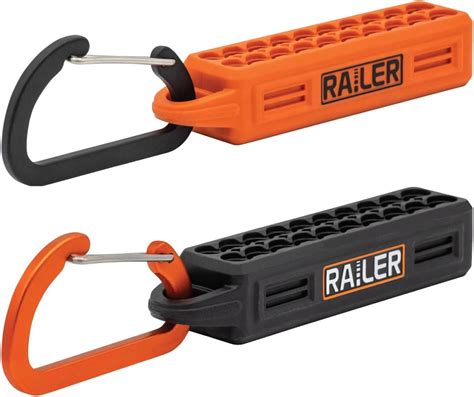 Screwdriver Bit Holder Storage Organizer Railer 20 Hole Black And Orange Bit Holder With