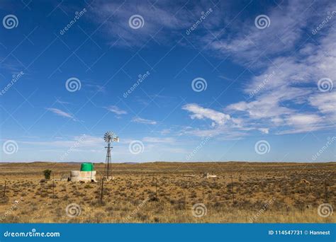 Windmill In The Karoo Stock Image Image Of Blue Landscape 114547731