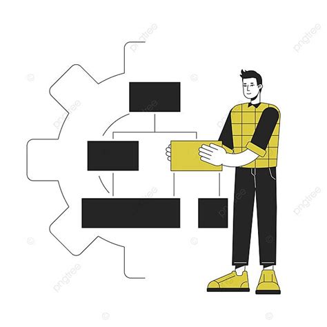 Vector Illustration Of Dualcoloured Line Concept Showcasing Machine Learning Algorithms Vector