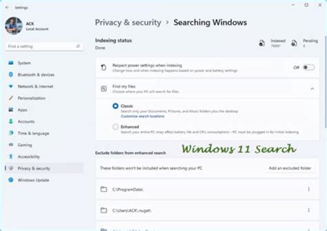 How To Configure Indexing Options And Settings For Windows 11 Search