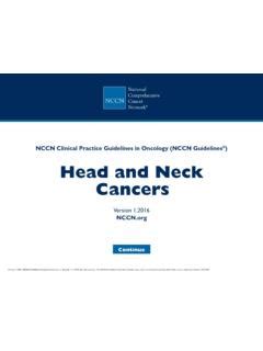 NCCN Clinical Practice Guidelines In Oncology NCCN Nccn Clinical Practice Guidelines In