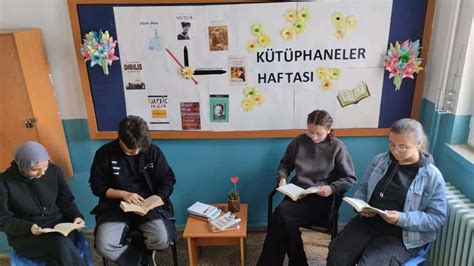Kütüphaneler Haftası Pano Çalışmamız Karatay Anadolu Lisesi