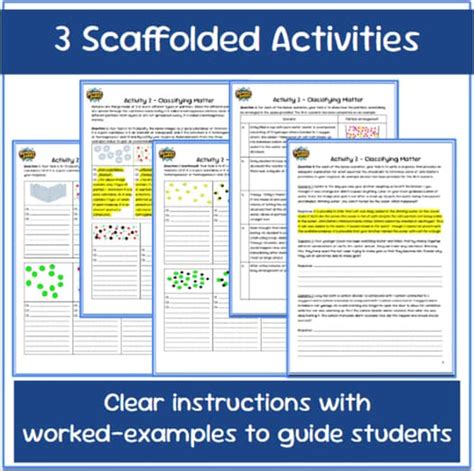 Class Activity Particle Model Of Matter Classification Of Substances More