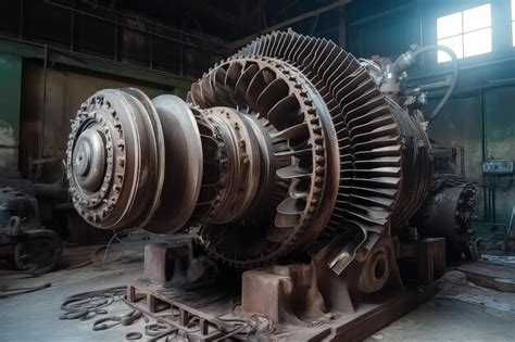 Premium Ai Image Assembling And Constructing Turbines In A Modern