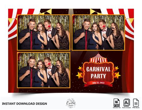 Circus Photo Booth Template Carnival Photo Booth Template Photo Booth