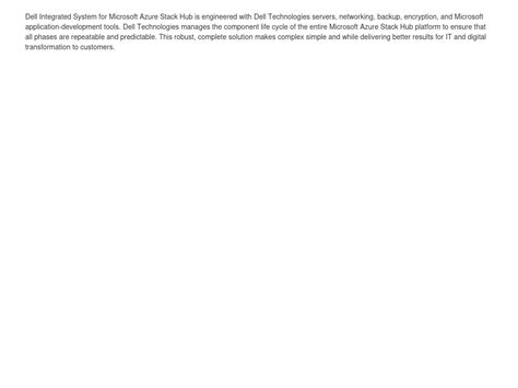 Benefits Of Dell Integrated System For Microsoft Azure Stack Hub Administration Guide—dell