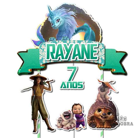 Topo de Bolo Raya e o Ultimo Dragão Elo Produtos Especiais