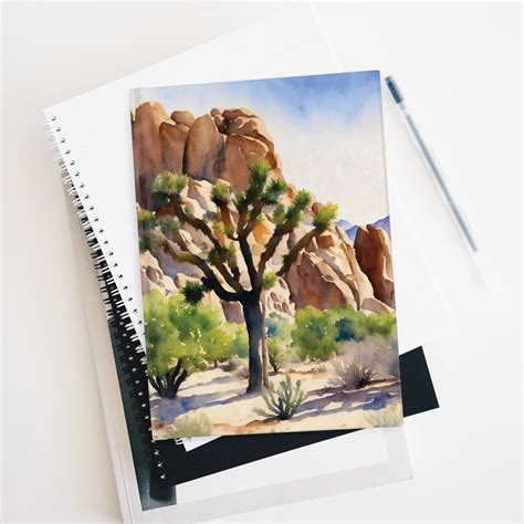 Joshua Tree In Watercolor Journal Blank Bearroadrunner