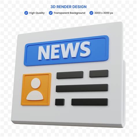 Premium Psd D Rendering Newspaper Isolated