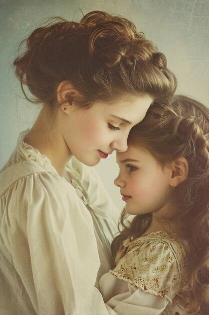 Premium Photo A Photorealistic Image Of A Mother And Daughter Sharing