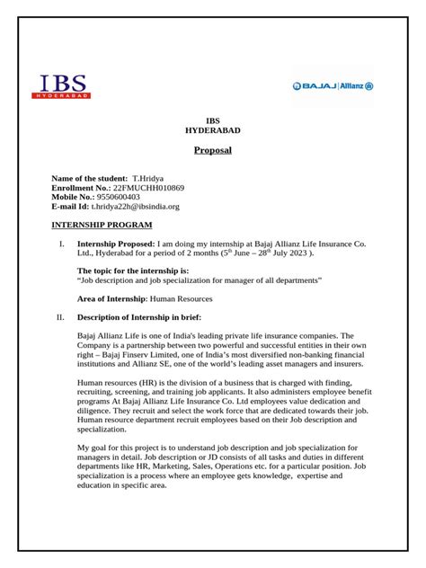 Sip Proposal 2023 Pdf Human Resources Employment