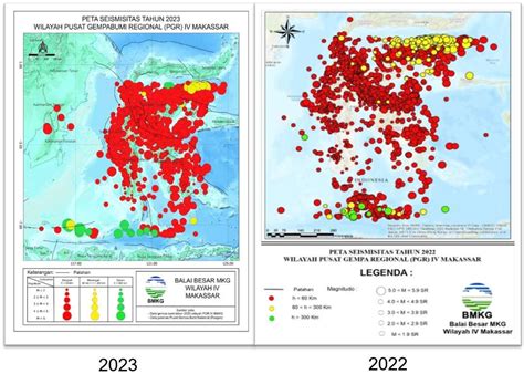 RRI Co Id Sepanjang 2023 Terjadi 3 214 Gempa Disebagian Sulawesi Dan