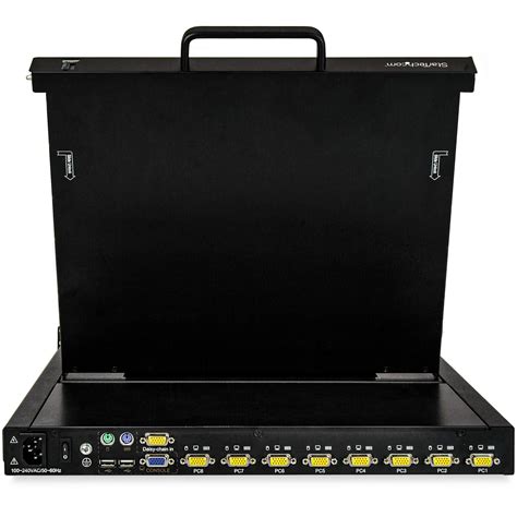 Startech Com 8 Port Rackmount KVM Console W CablesIntegrated KVM Switch W 17 LCD1U LCD KVM
