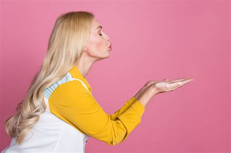 Profile Photo Of Stunning Nice Lady Closed Eyes Pouted Lips Arms Send