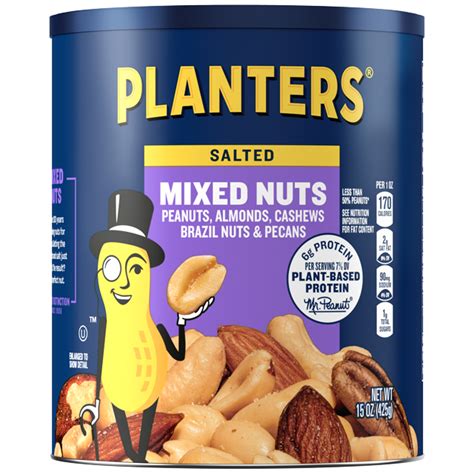 Planters® Salted Mixed Nuts 15 Oz Can Planters® Brand