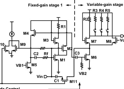 Schematic Of The Proposed Two Stages Low Noise Amplifier Download Scientific Diagram