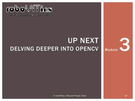 Robocv Module 2 Introduction To Opencv And Matlab Ppt