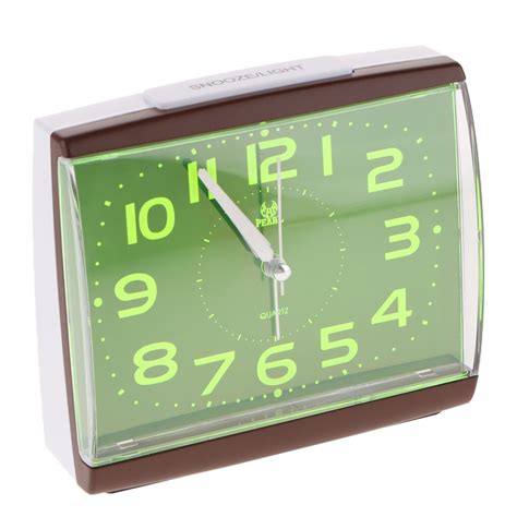 Non Ticking Analog Alarm Clock With Nightlight And Vicedeal