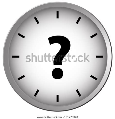 Clock Question Mark Inside Stock Illustration
