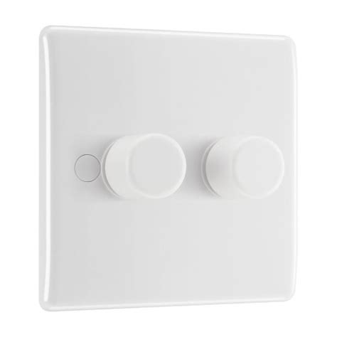 2 Gang 2 Way 5 100w Intelligent Trailing Edge Led Dimmer Switch