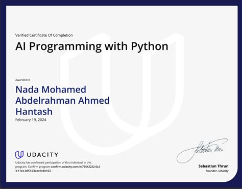 Nada Hantsh On Linkedin Udacity Ai Python Machinelearning