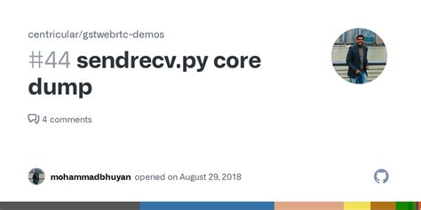 sendrecv py core dump · issue 44 · centricular gstwebrtc demos · github