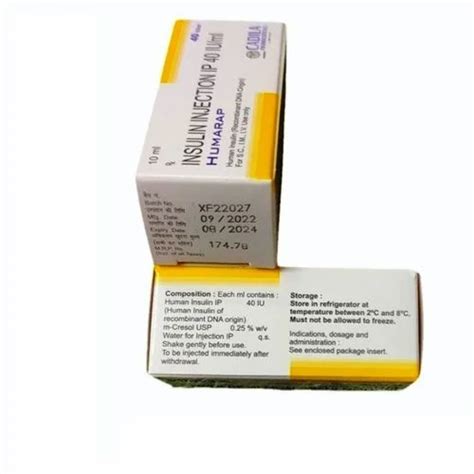 40 Uml Insulin Injection Ip 400 U Ml 5 Ml At ₹ 1500 Piece In Indore