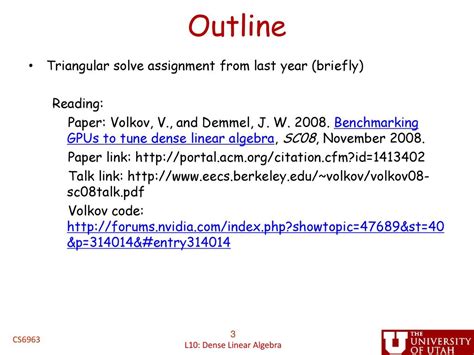 L10 Dense Linear Algebra On Gpus Ppt Download