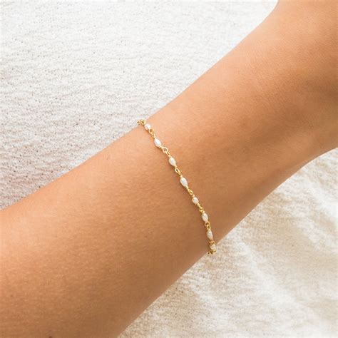 Pearl Chain Bracelet Simple And Dainty