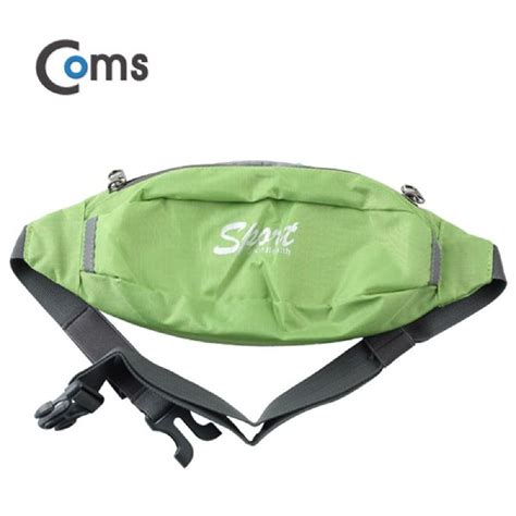 Coms 레저용 포켓 크립 고정 Green 허리벨트 파우치형 홈플러스 택배배송