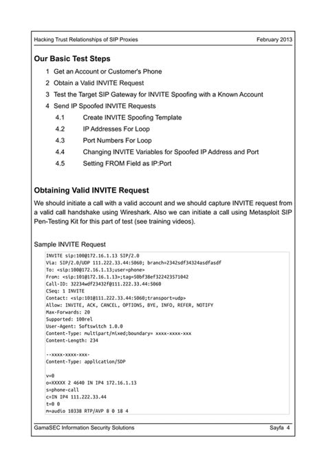 Hacking Trust Relationships Between Sip Gateways Pdf