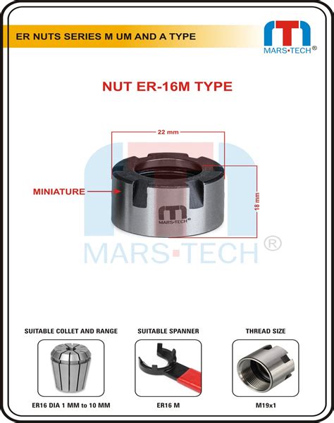 Mars Tech Er Nuts Er16 A And M Type Pack Of 1 Jaibros
