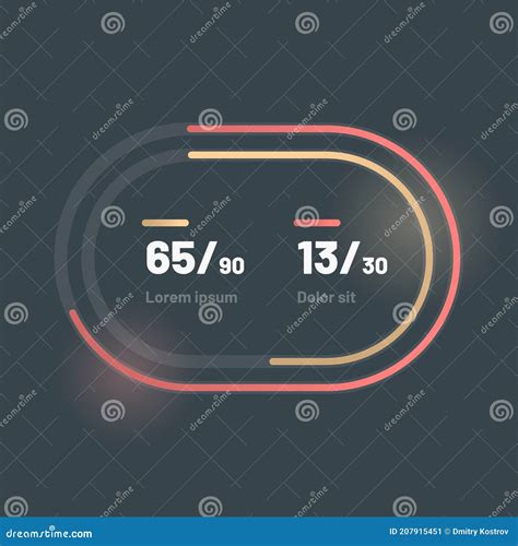 Control Knob Used For Regulating Ui And Ux Kit Stock Illustration