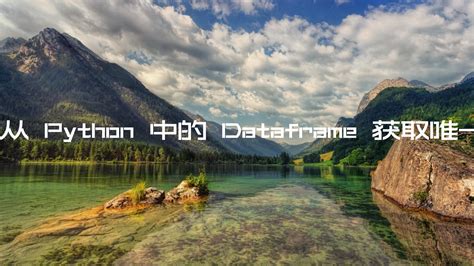 如何从 Python 中的 Dataframe 获取唯一值？ 码微