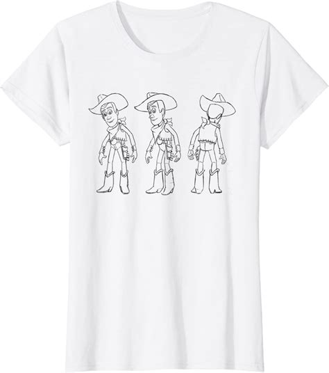 Disney Pixar Toy Story Woody Pose Concept Art Sketch T Shirt Inspire Uplift
