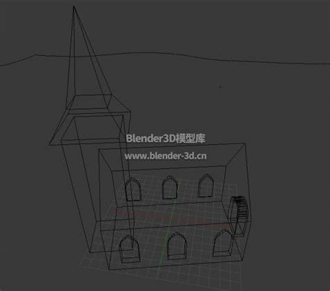 Blender 冬日教堂3d模型素材资源免费下载 Blender3d模型库