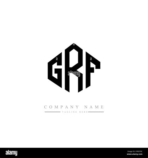 Grf Letter Logo Design With Polygon Shape Grf Polygon And Cube Shape