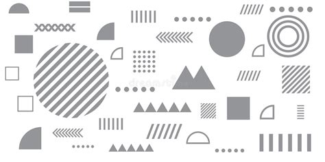 Abstract Memphis Style Background Seamless Pattern Of Cool Trendy Background Abstract