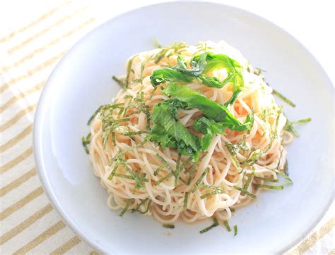 明太子と大葉のそうめんアレンジ！レトルトを使った簡単レシピ