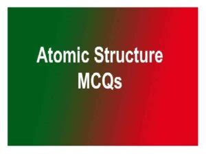 Atomic Structure MCQs Class Dalal Simplified ICSE Chemistry Solutions Chapter ICSEHELP