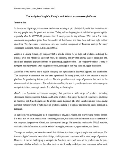E Commerce Project Pdf Online Shopping Apple Inc