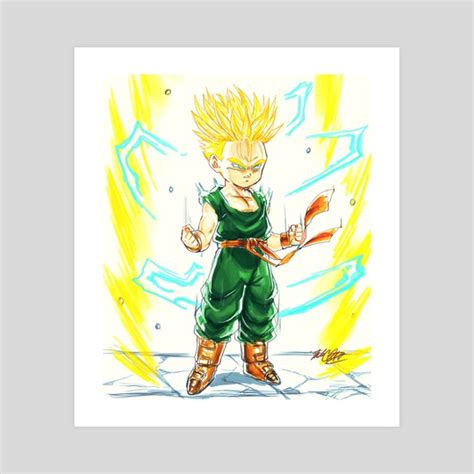 Trunks Super Saiyan 2 An Art Print By Mark Clark Ii Inprnt