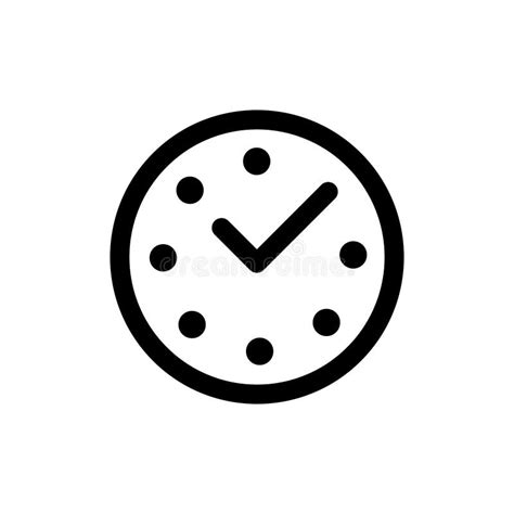 Clock Face Icon Vector Wall Clock Illustration Sign Time Symbol