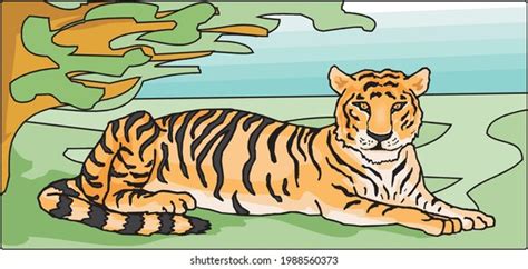 Tiger Under Tree Over 122 Royalty Free Licensable Stock Vectors