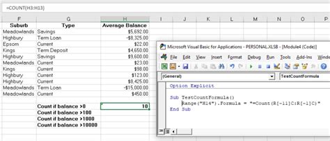 Vba Count Automate Excel